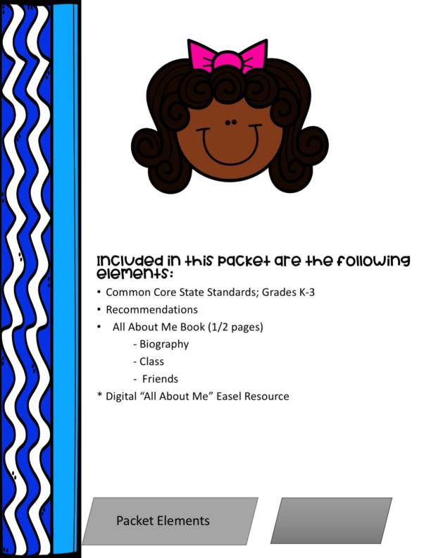 All About Me Packet Gr. K-2 - Classful
