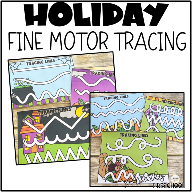 Holiday Fine Motor Tracing Prewriting Skills for Preschool and ...