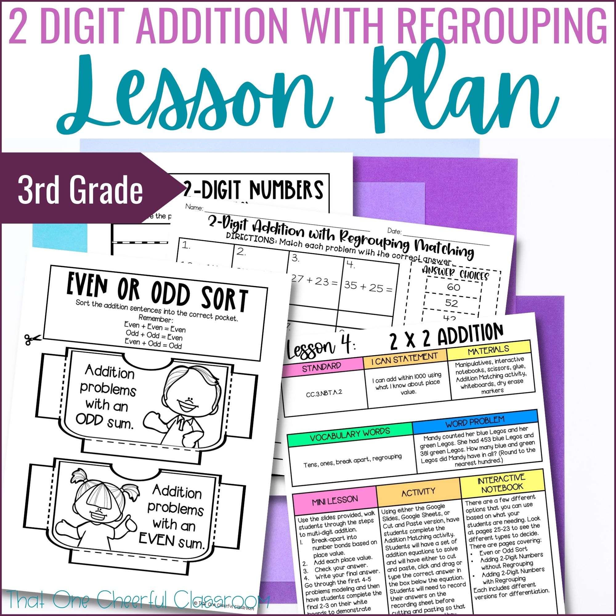 3rd Grade 2 Digit Addition Lesson Plan Interactive Notebook 3rd Grade 2 Digit Addition Lesson Plan Interactive Notebook