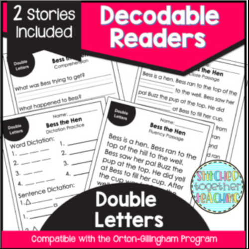 Decodable Reading Passages Double Letters- Orton Gillingham - Classful