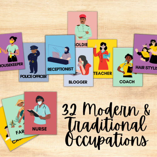 Jobs Vocabulary Picture Cards for ESL, English Learners, Games, Memory ...