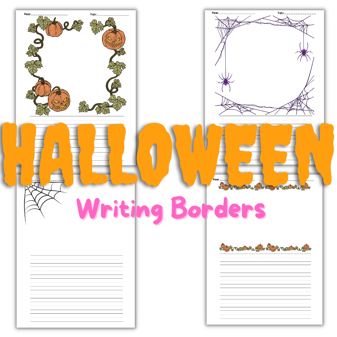 Halloween themed Writing paper for Bulletin Boards - Classful