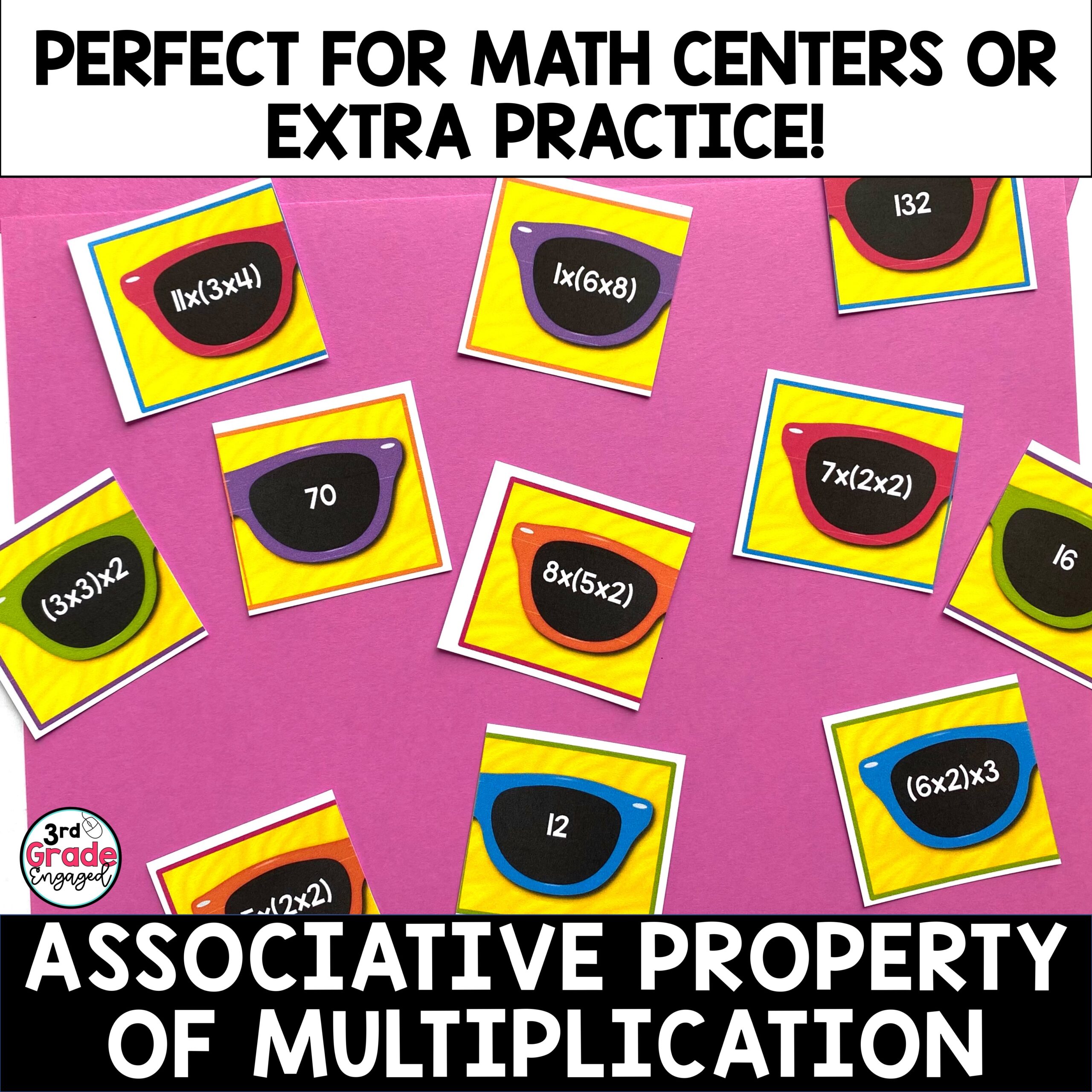 Associative Property Of Multiplication Math Matching Game Classful
