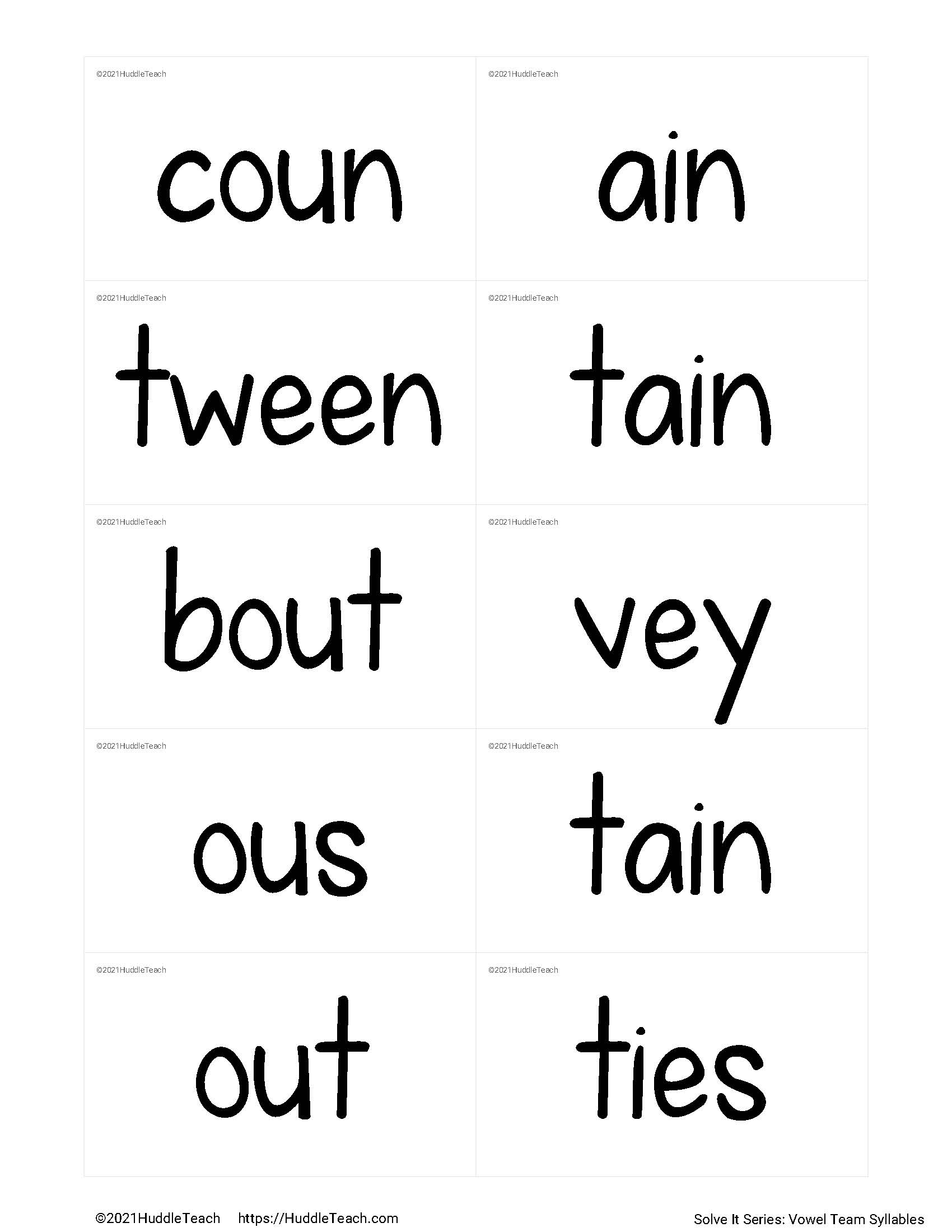 Vowel Team Syllables - Solve It! Series - Classful