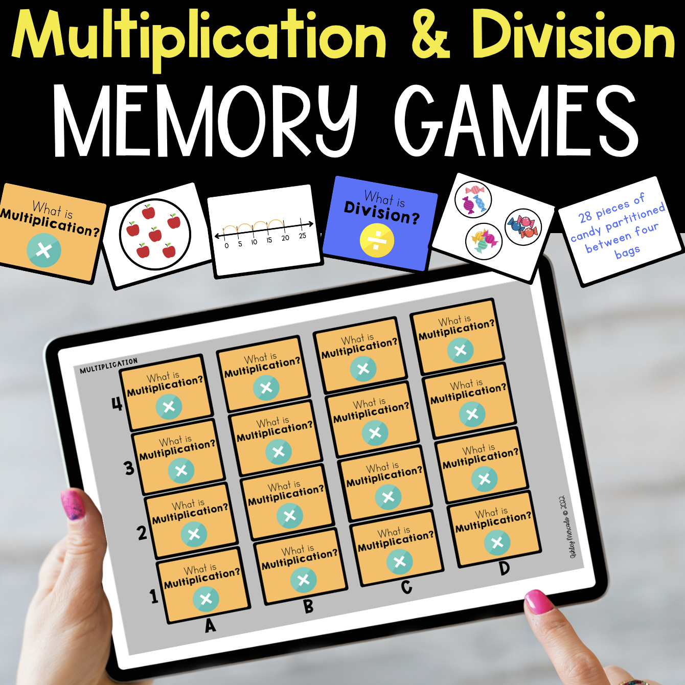 Multiplication and Division Memory Games - Classful