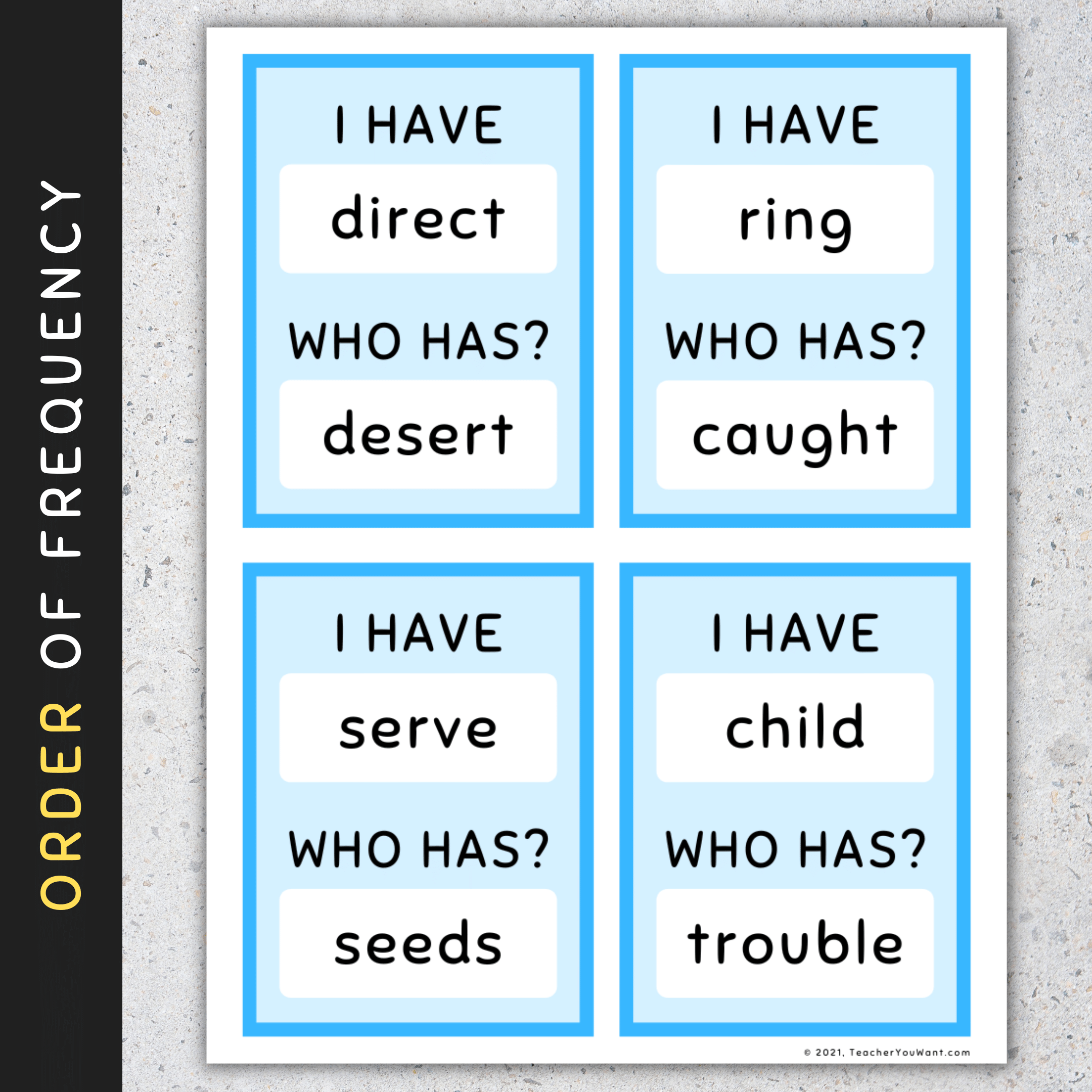 Fry Sight Words Flash Cards- I Have Who Has Sight Words Flashcards, 701 ...
