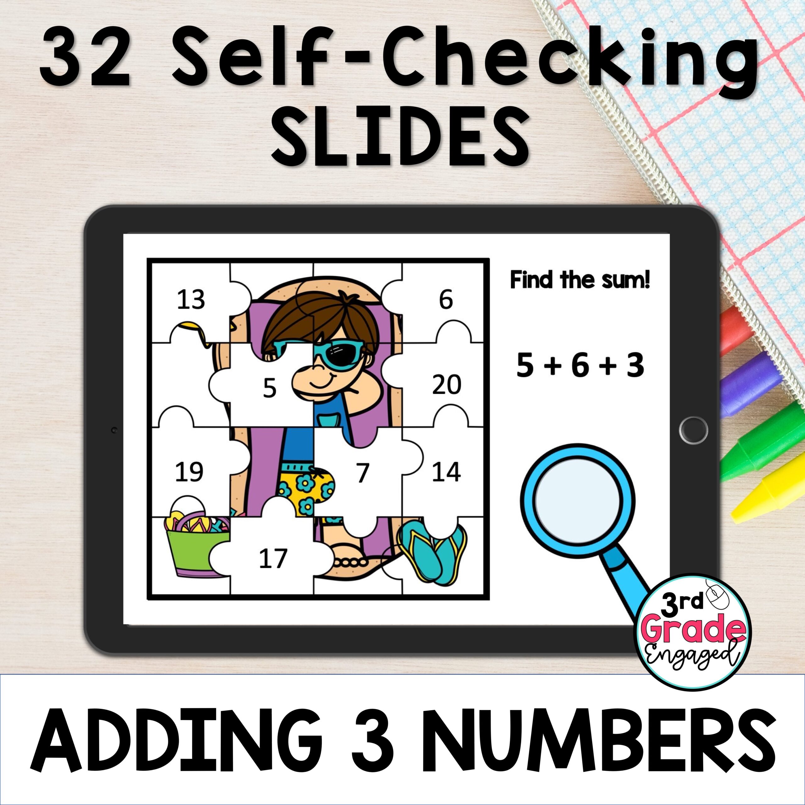 Adding 3 One Digit Numbers Printable And Digital Addition Task Cards Adding 3 One Digit Numbers Printable And Digital Addition Task Cards