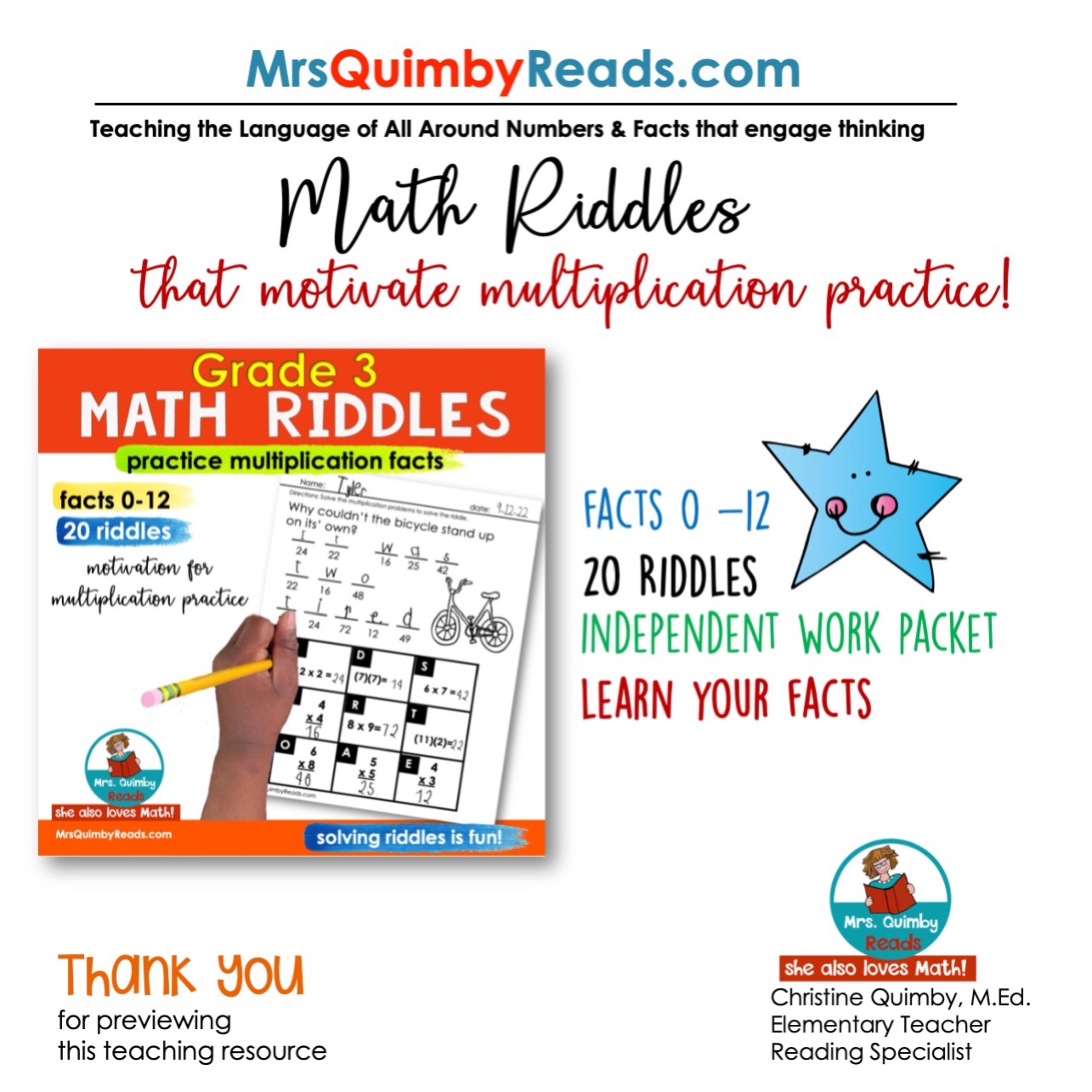 Multiplication Practice | Math Riddles | 3rd Grade - Classful