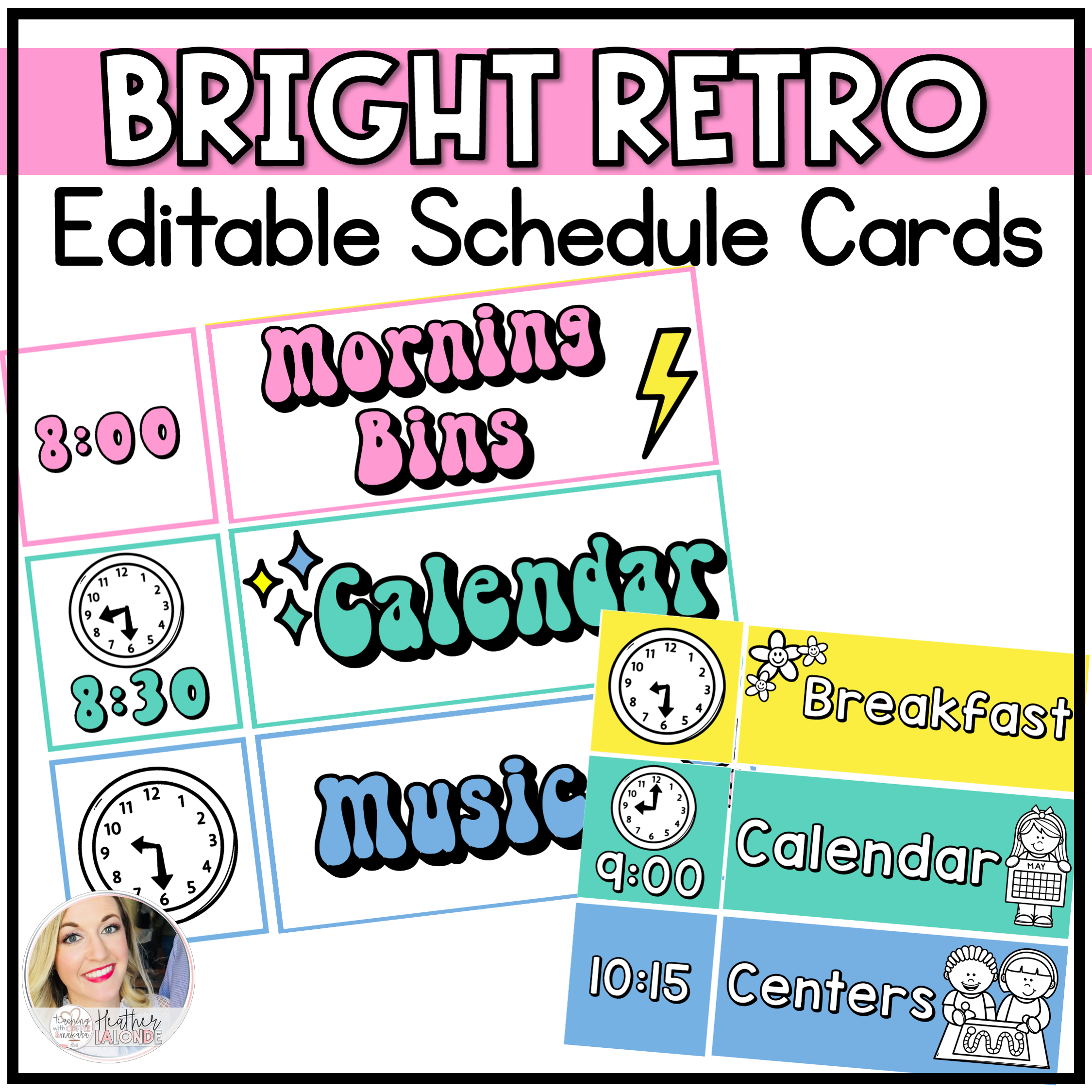 Classroom Daily Visual Schedule Cards Editable - Classful