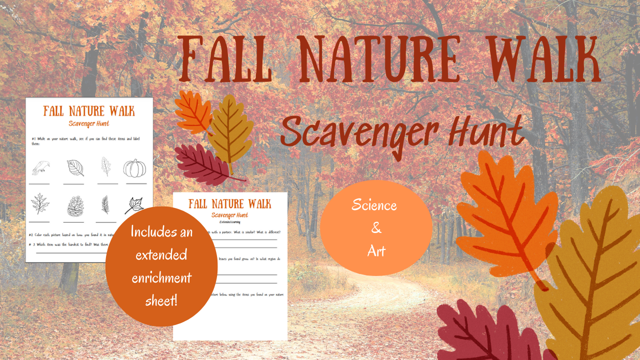Fall Nature Walk Scavenger Hunt - Classful