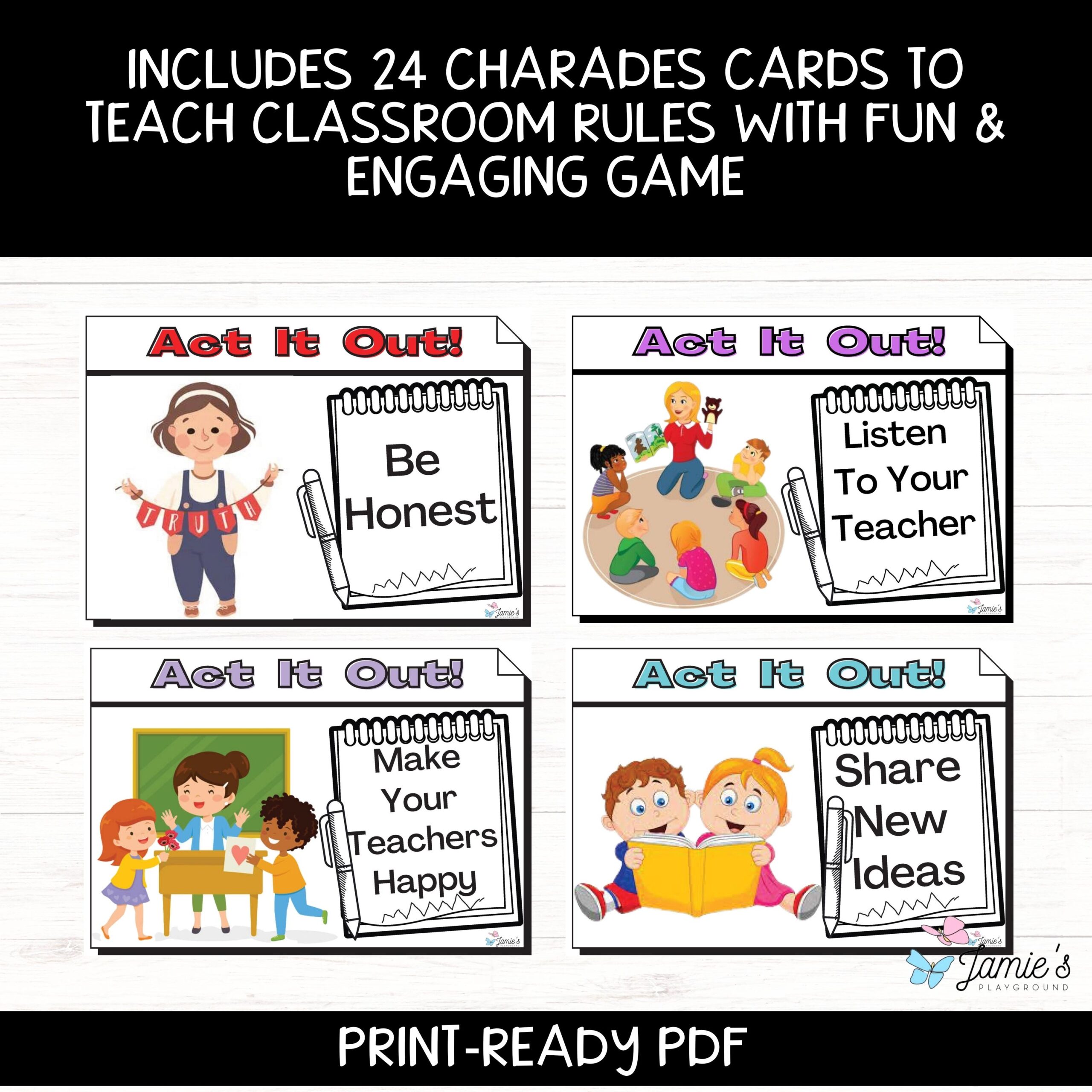 Classroom Rules & Expectations Charades- Fun & Engaging Back to School ...