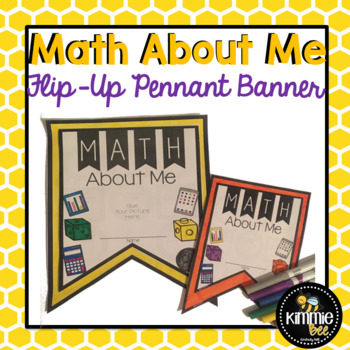 Back to School Math About Me Activity Flip-Up Banner Bulletin Board ...