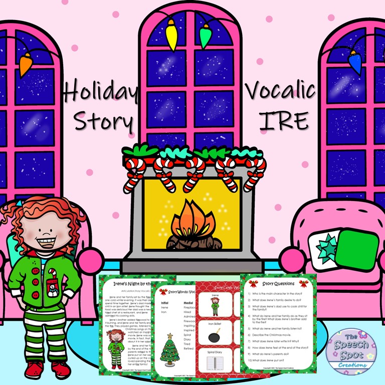 Vocalic IRE Holiday/Christmas Articulation Story - Classful