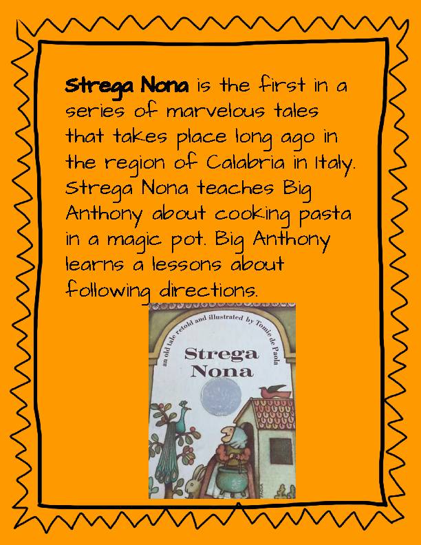 STREGA NONA STORIES INTERDISCIPLINARY UNIT OF STUDY - Classful