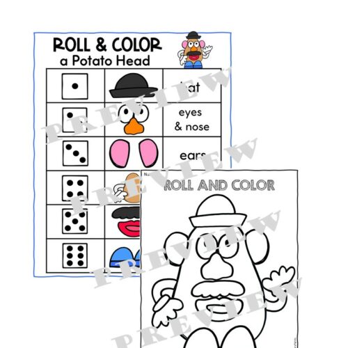 MR. POTATO HEAD ROLL AND COLOR MATH GAMES - ROLL AND BUILD MATH CENTER ...