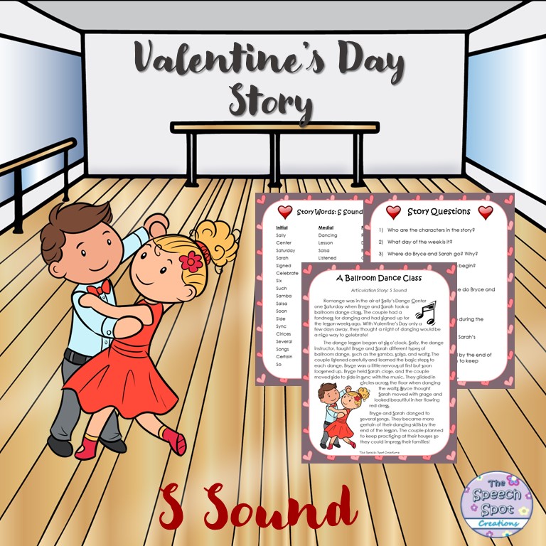 Valentine's Day Articulation Story- S Sound - Classful