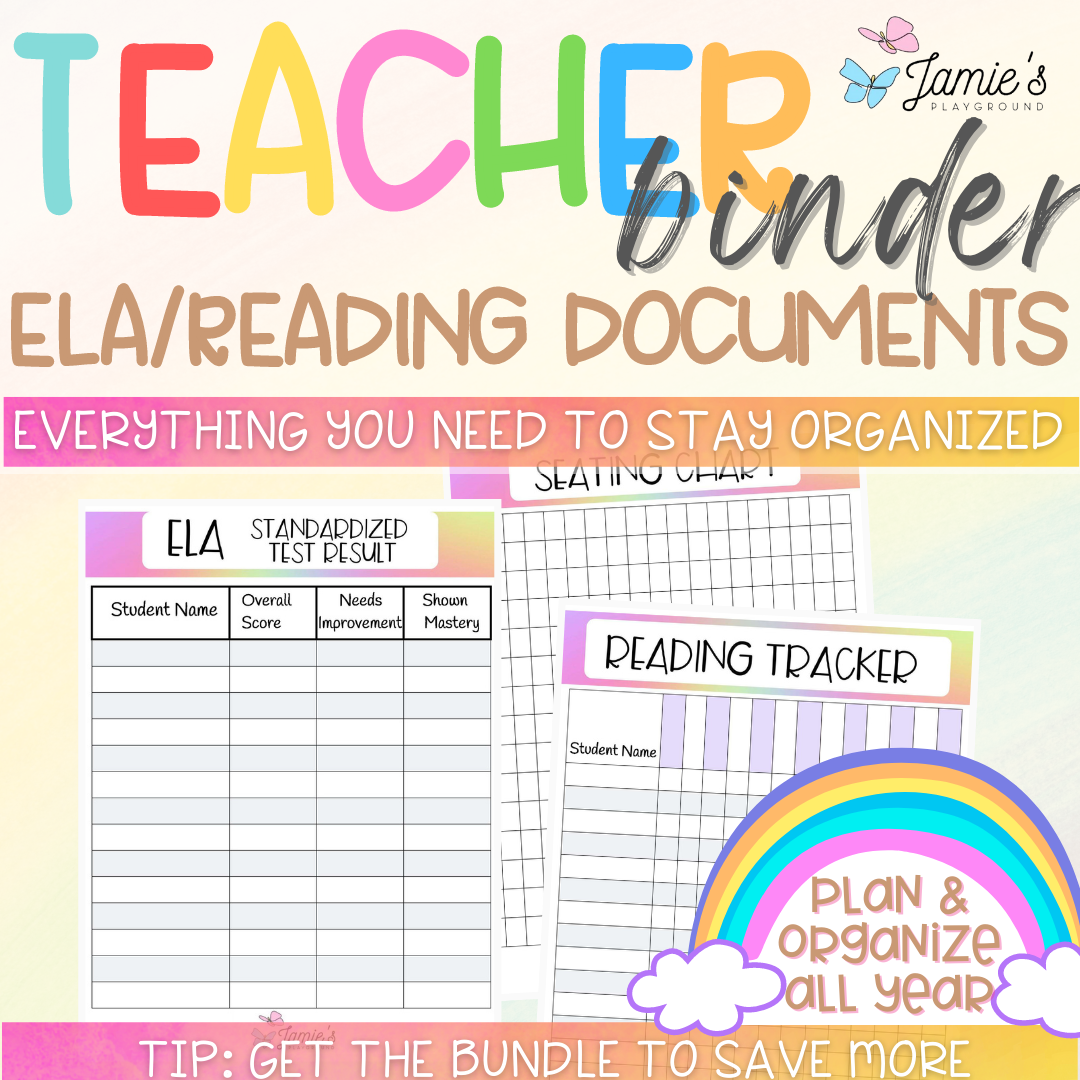 Editable Binder Documents for Teacher Binder and Planner | ELA ...