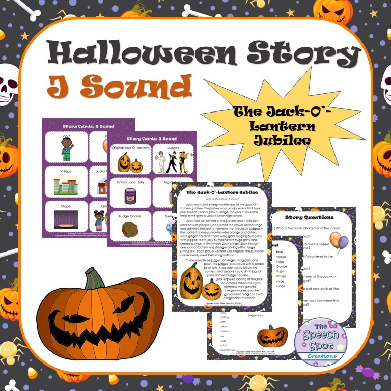 Halloween Articulation Story for Speech Carryover- J Sound - Classful