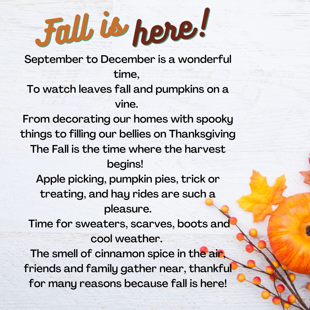 Fall Poems/Activities - Classful