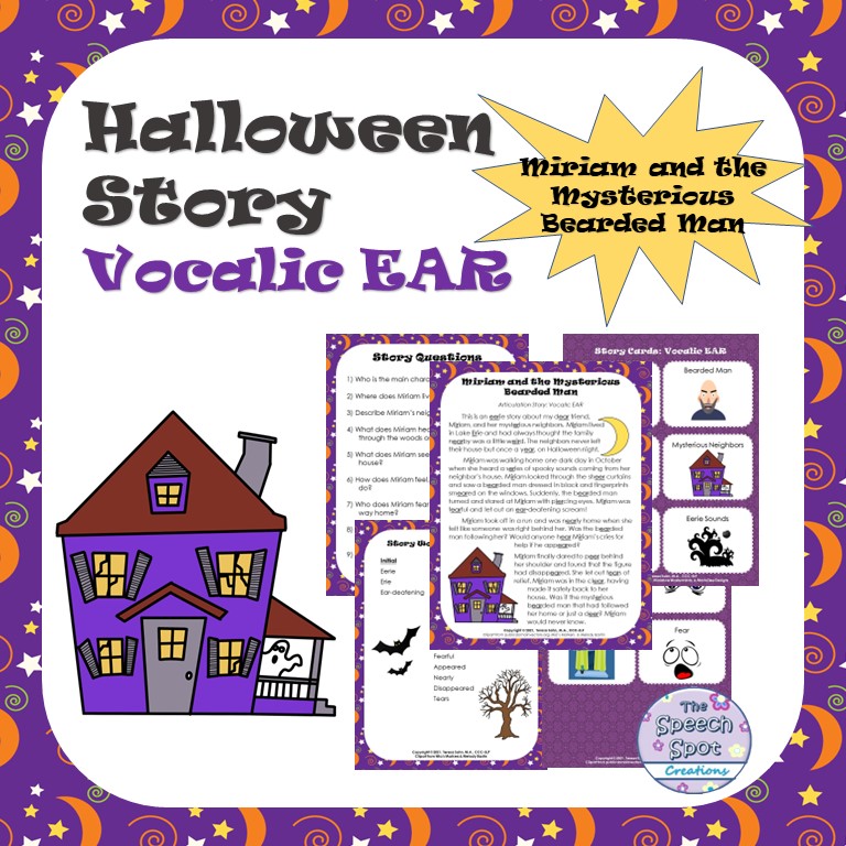 Halloween Vocalic EAR Articulation Story for Speech Carryover - Classful