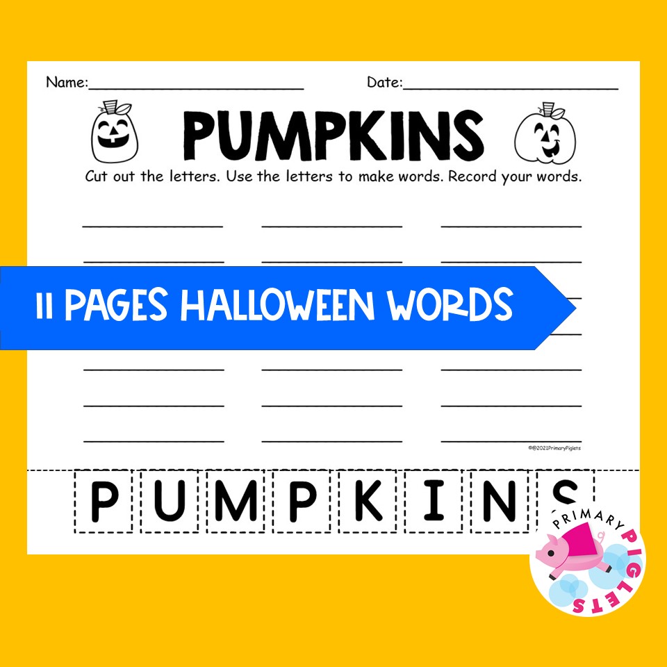 HALLOWEEN MAKING WORDS SPELLING ACTIVITIES - OCTOBER - Classful
