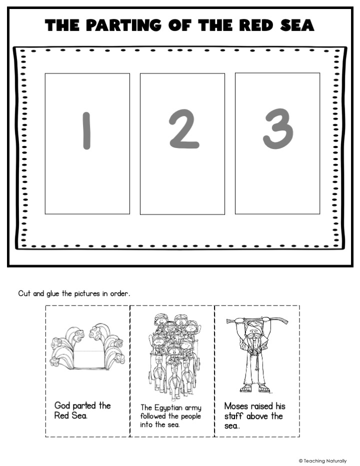 Moses and the Parting of the Red Sea Bible Lesson Preschool ...