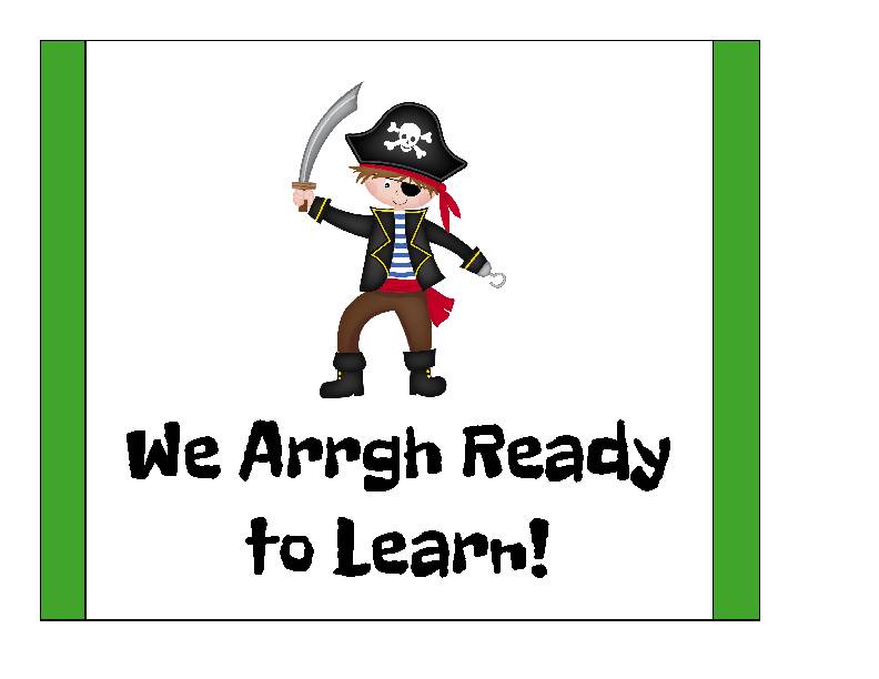 Pirate Themed Behavior Clip Chart - Classful