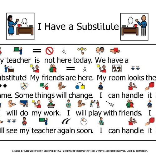 Substitute Teacher Social Stories in 3 Levels for Students with Special ...