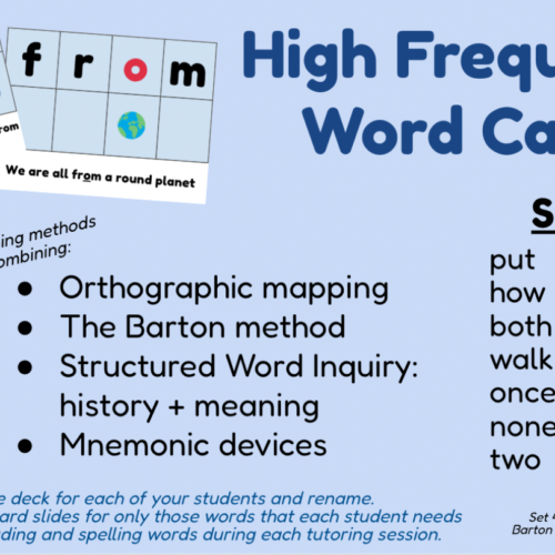 Level 3 Bundle - High Frequency Word Cards (Barton Sight Words) by The ...