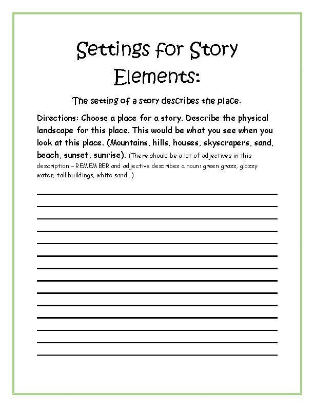 Story Element- Setting - Classful