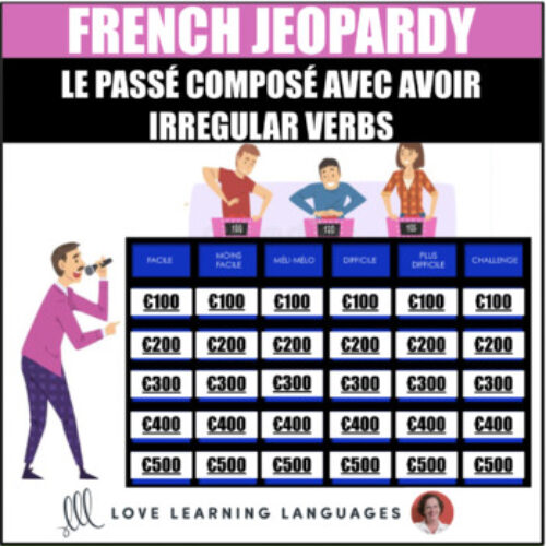 French Passé Composé With Avoir - Irregular Verbs PowerPoint Jeopardy ...