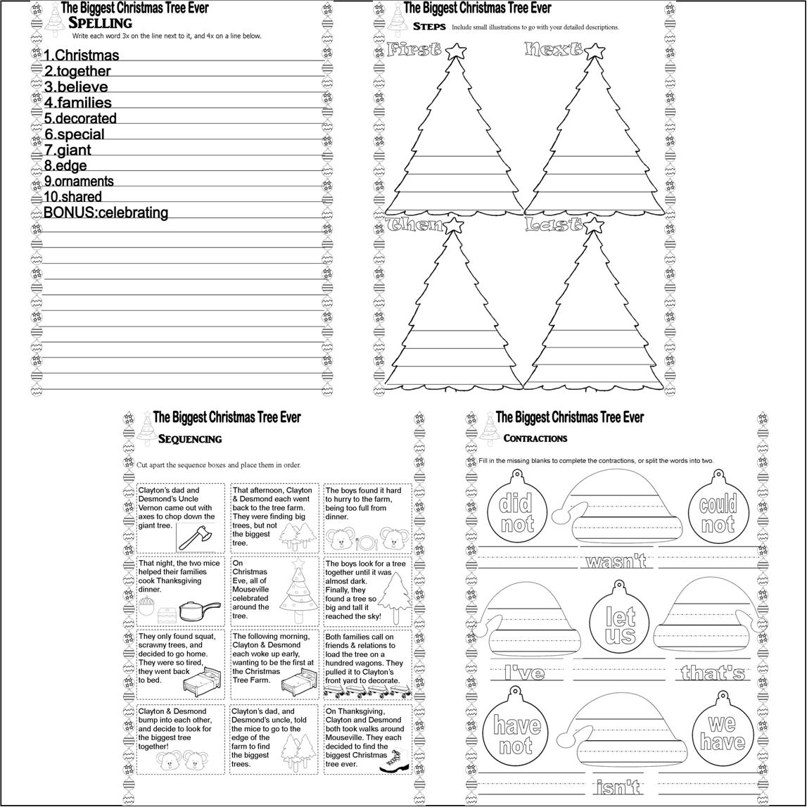 The Biggest Christmas Tree Ever Book Study Companion Reading ...