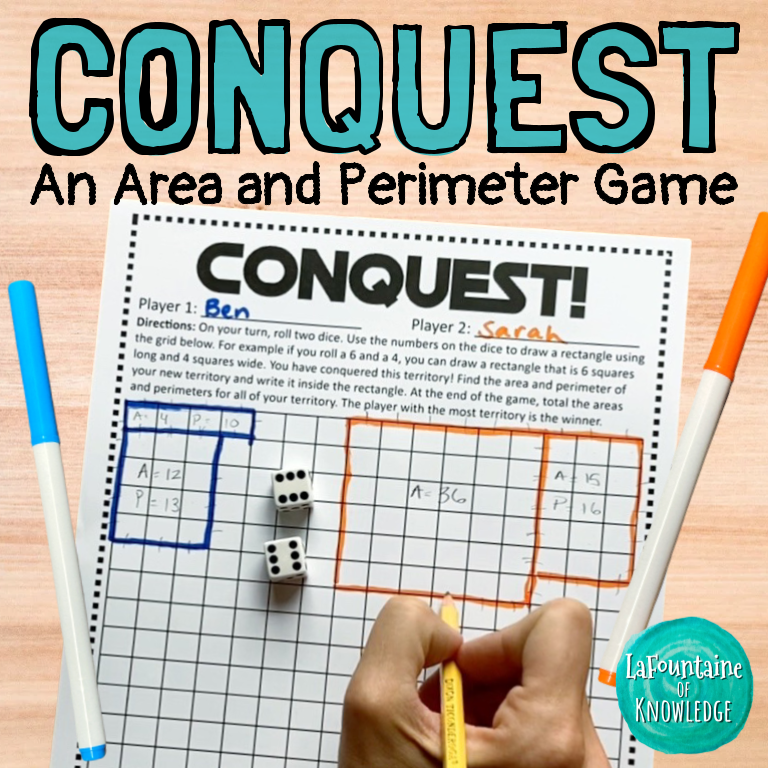 Conquest Area and Perimeter Game - Classful