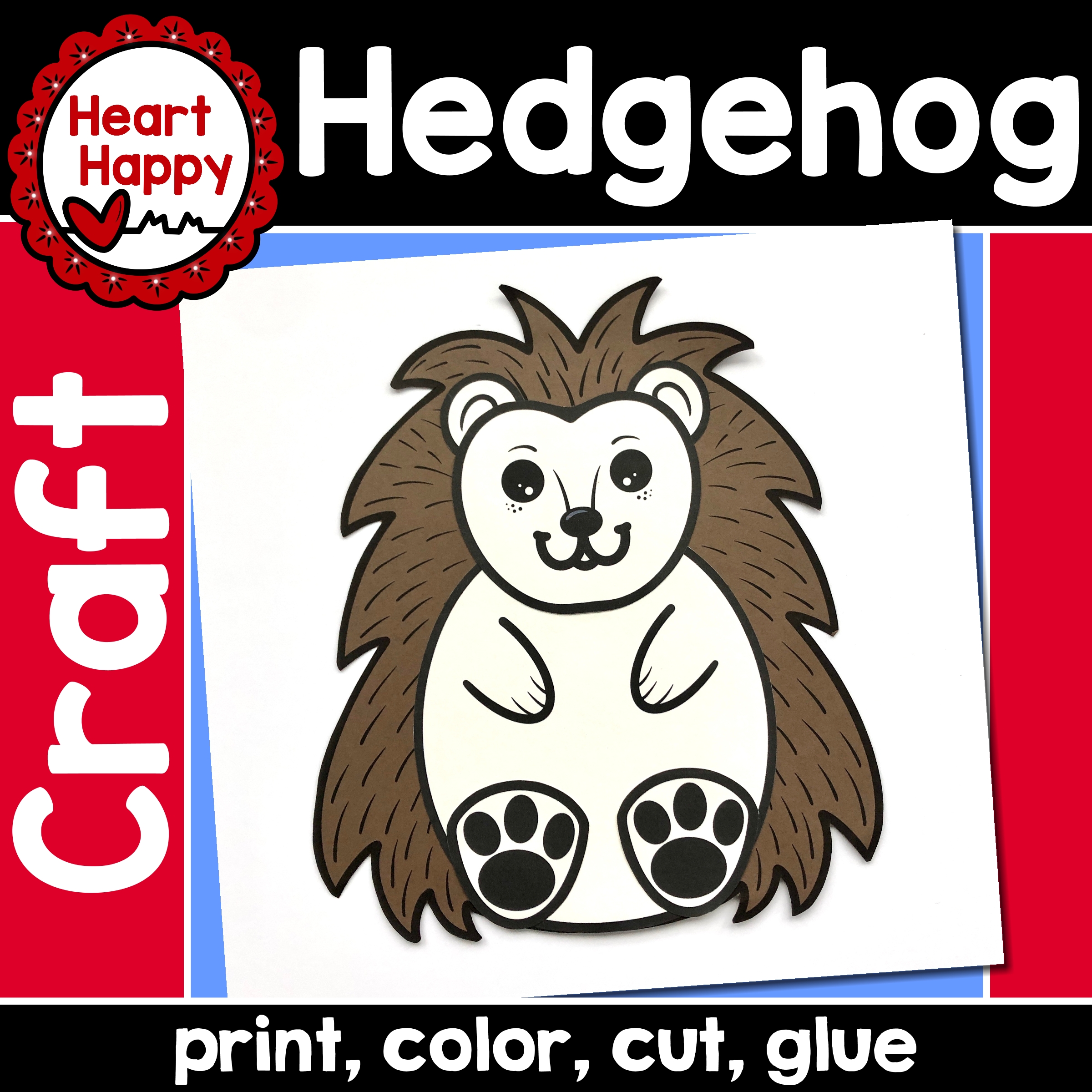 Hedgehog Craft | Forest Woodland Animal Craft | Fall Craft - Classful
