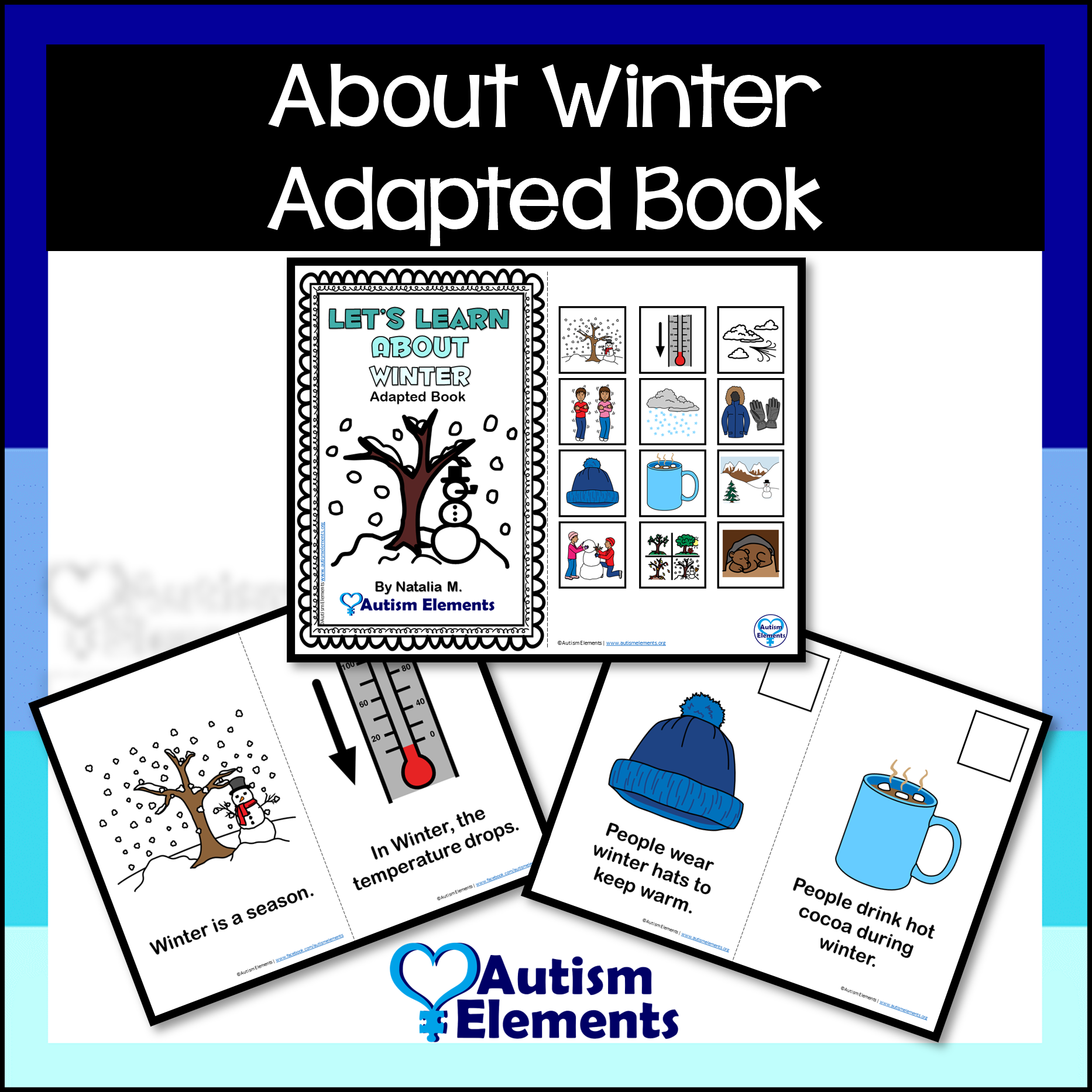 Learn About Winter Adapted Book- Winter- Seasons- Autism & SPED ...