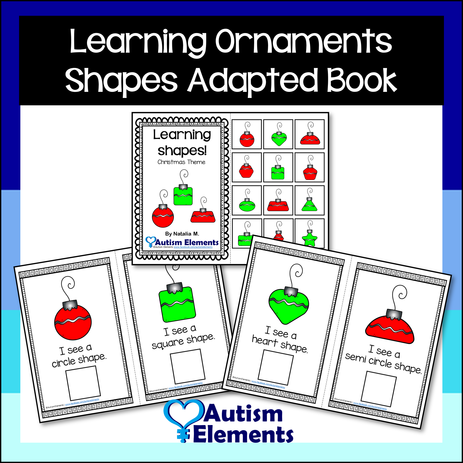 Learning Ornament Shapes 1 Interactive Adapted Book - Winter/Christmas ...