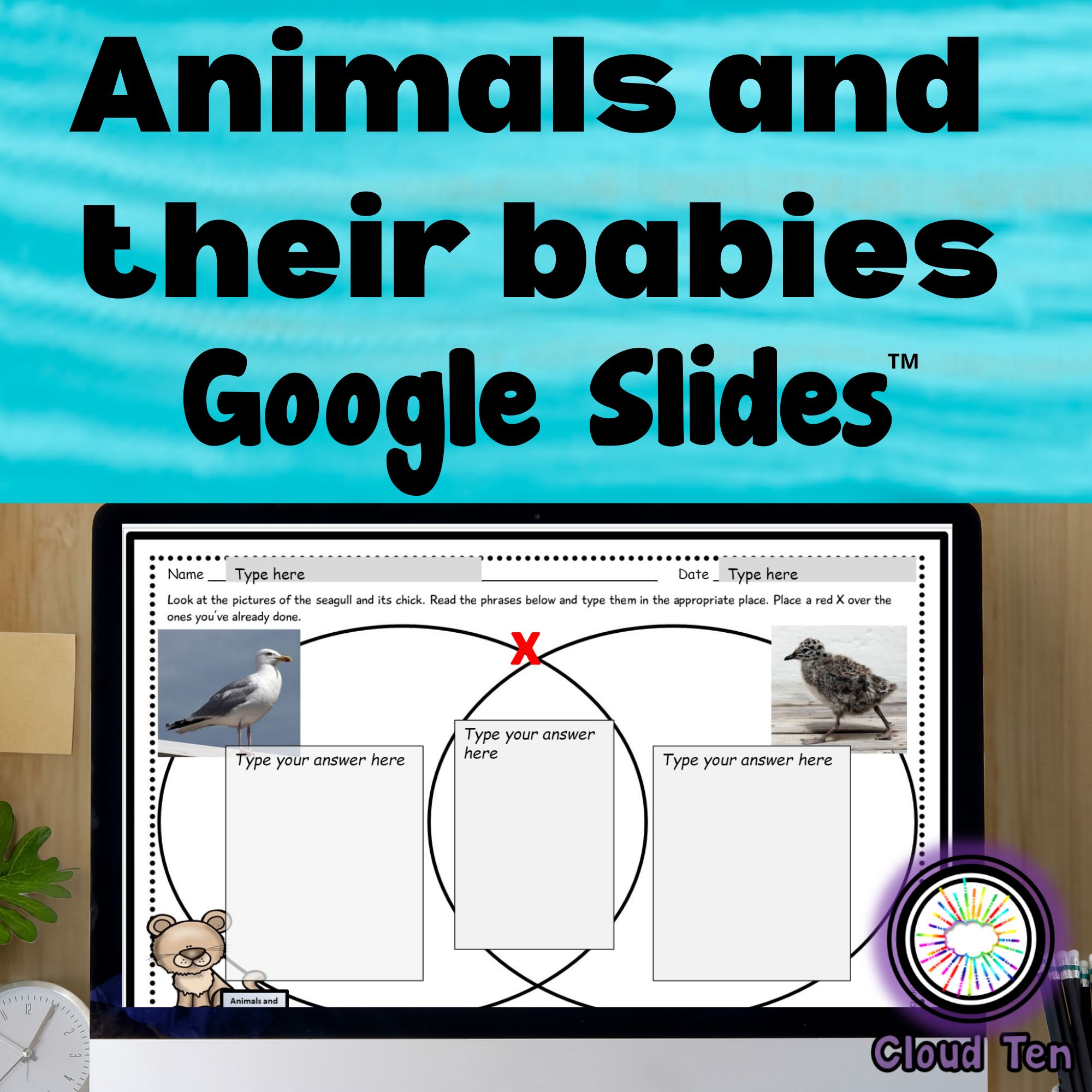 Animals and their babies in Google Slides™ - Classful