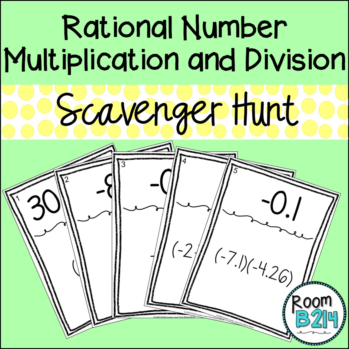 Rational Number Multiplication and Division Scavenger Hunt TEKS 7.3A ...