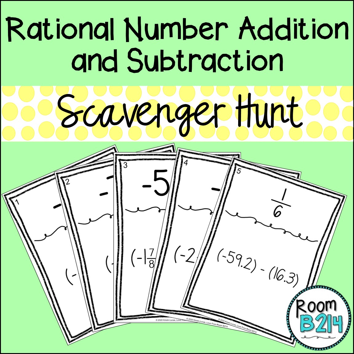 Rational Number Addition and Subtraction Scavenger Hunt (TEKS 7.3A ...