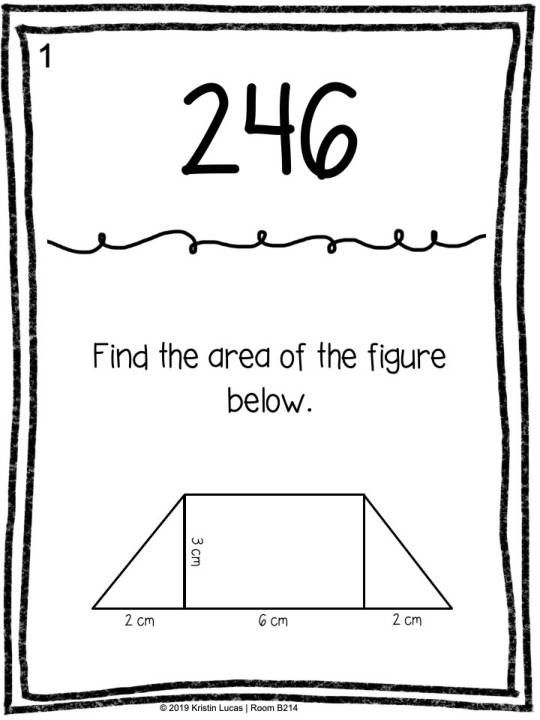 Area of Composite Figures Scavenger Hunt TEKS 7.9C - Classful