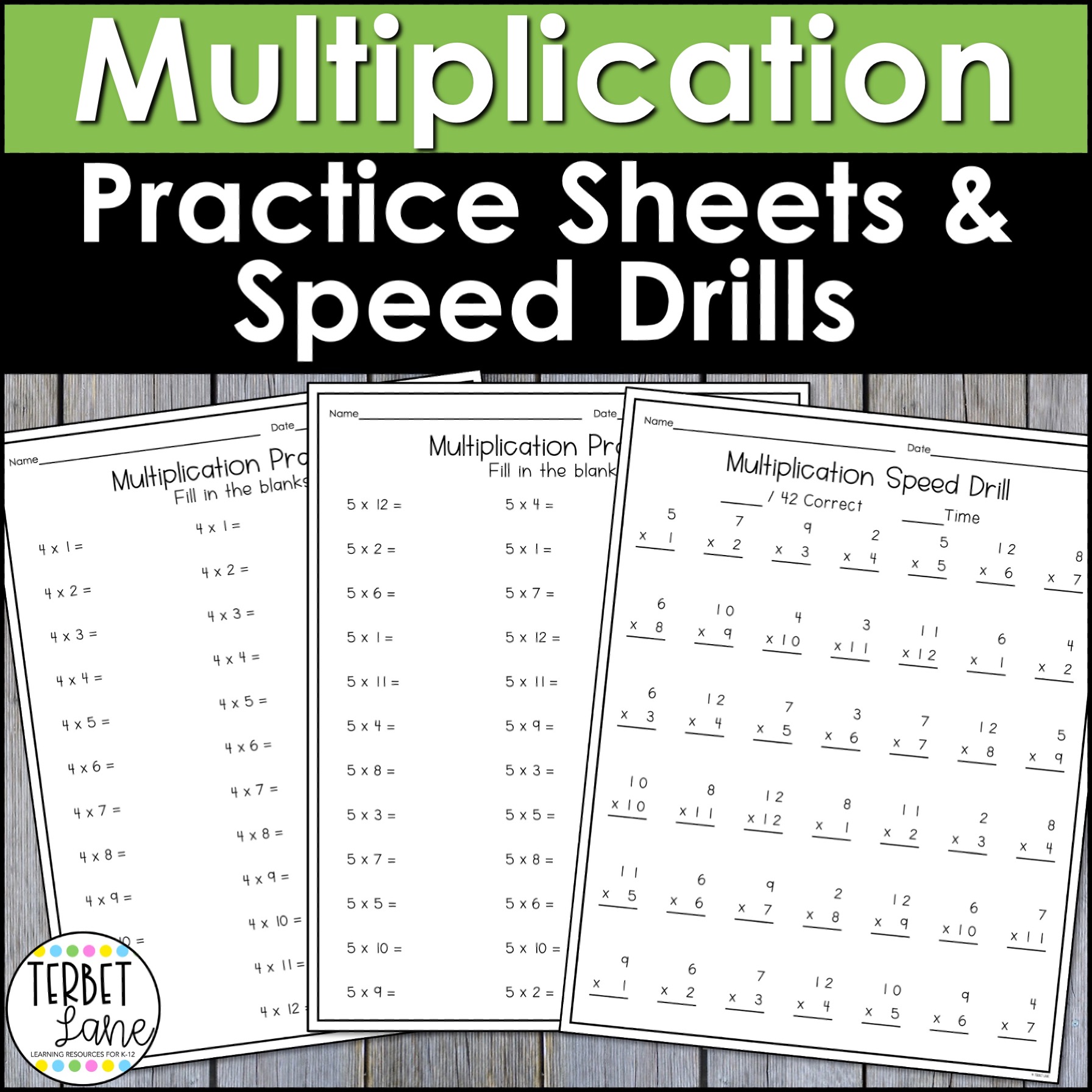 Multiplication Facts Practice Worksheets - Classful