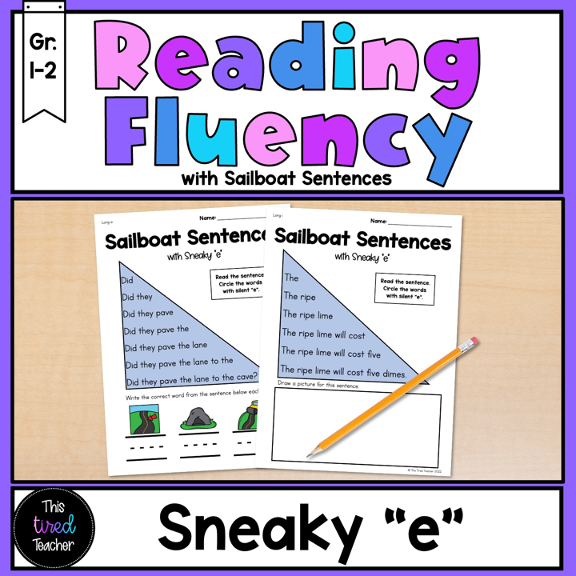 Magic E Reading Fluency with Silent E CVCe Words - Classful