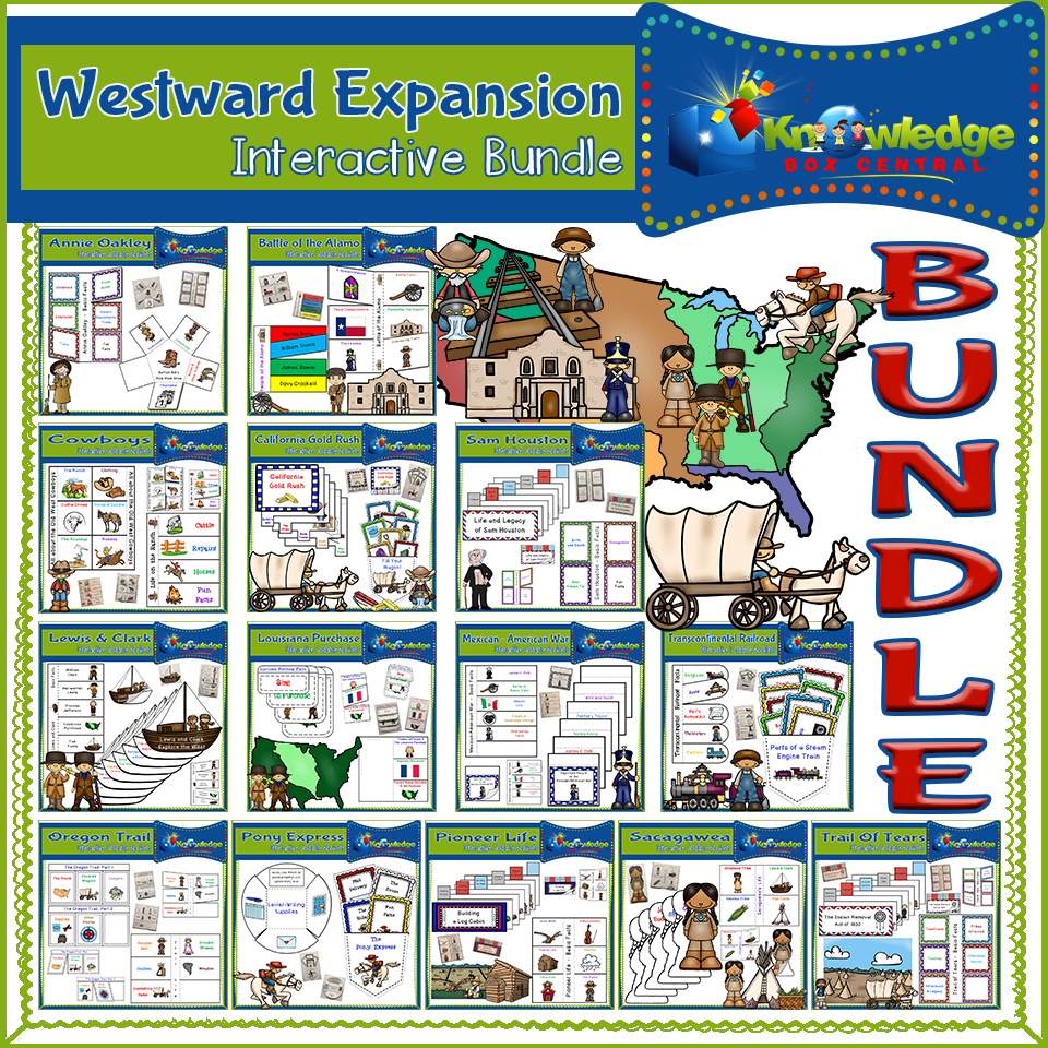 Westward Expansion Interactive Foldable Booklets BUNDLE - Classful