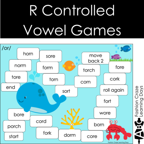 R Controlled Vowel Games with ar, er, or and air - Classful