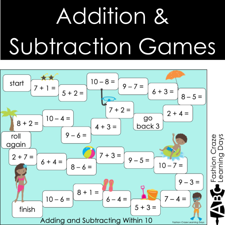 Addition and Subtraction Games - Classful