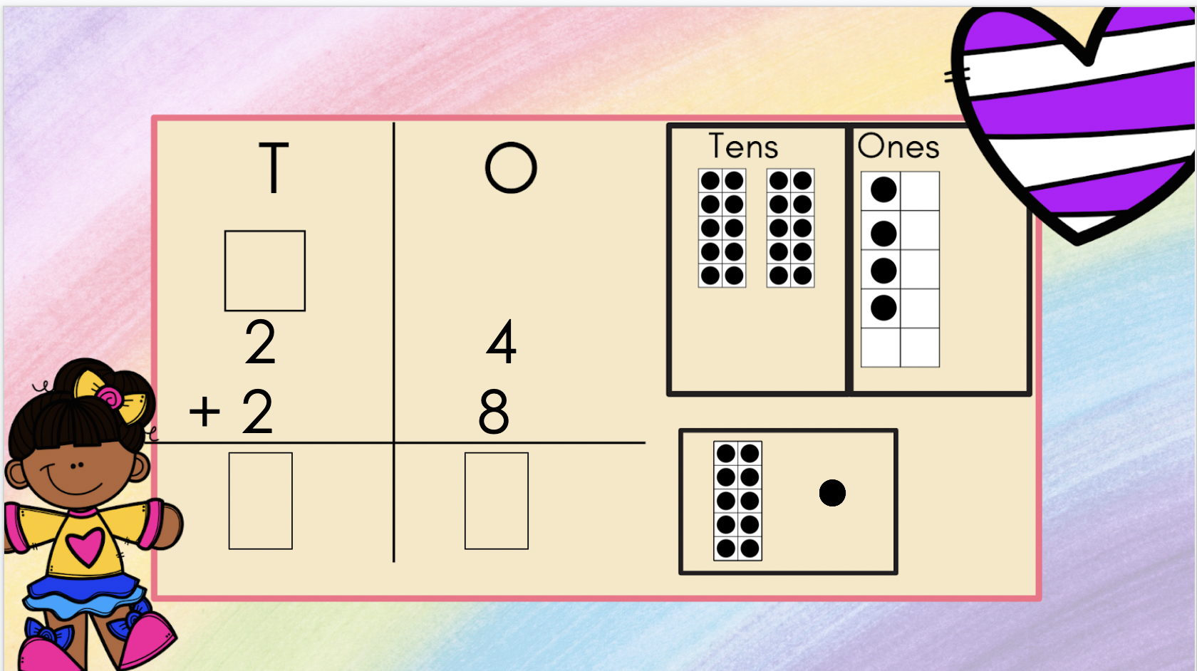 2-Digit Addition with Regrouping | Ten Frames| Google Slides | Digital ...