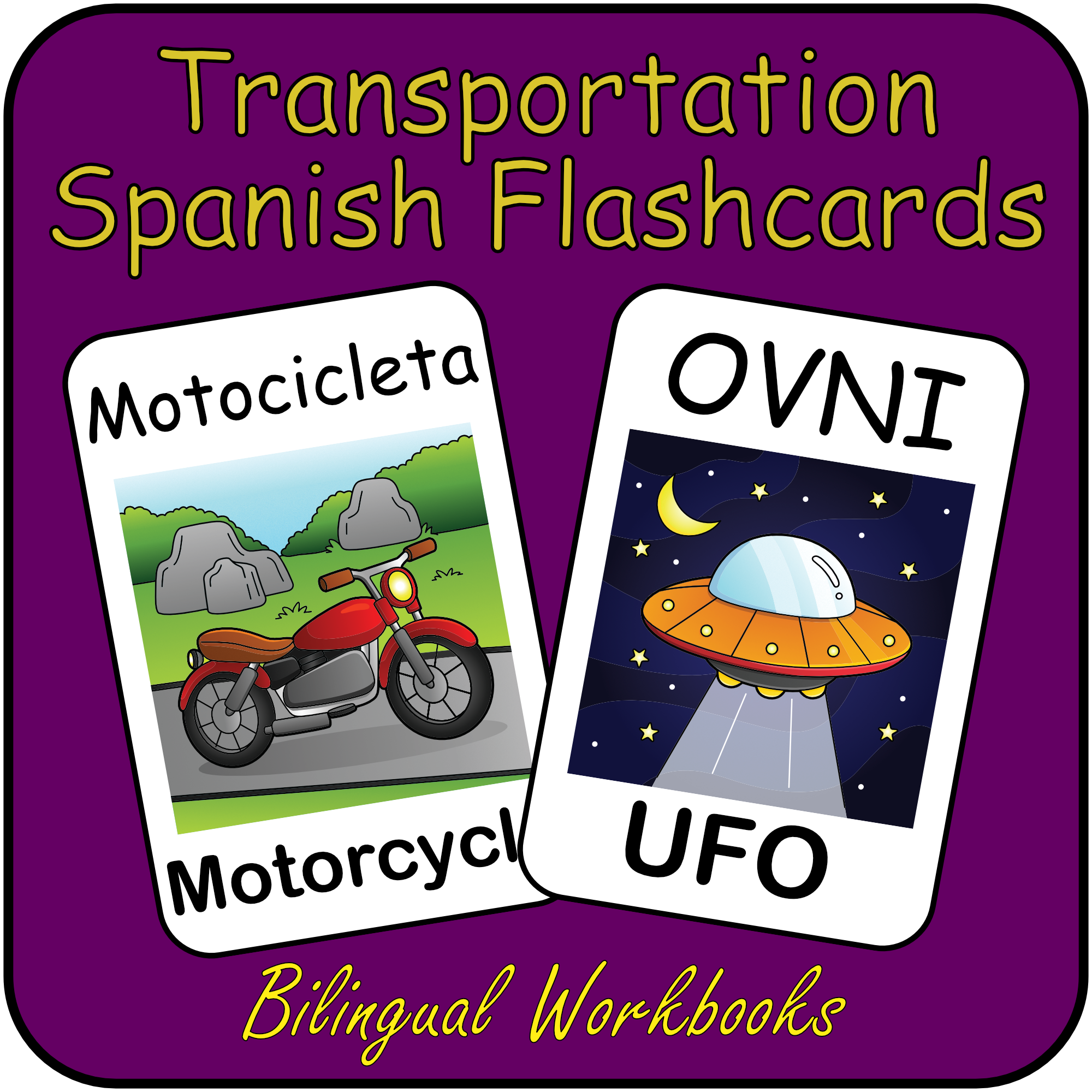 TRANSPORTATION - Spanish Flash Cards - Vocabulary Study flashcards with ...
