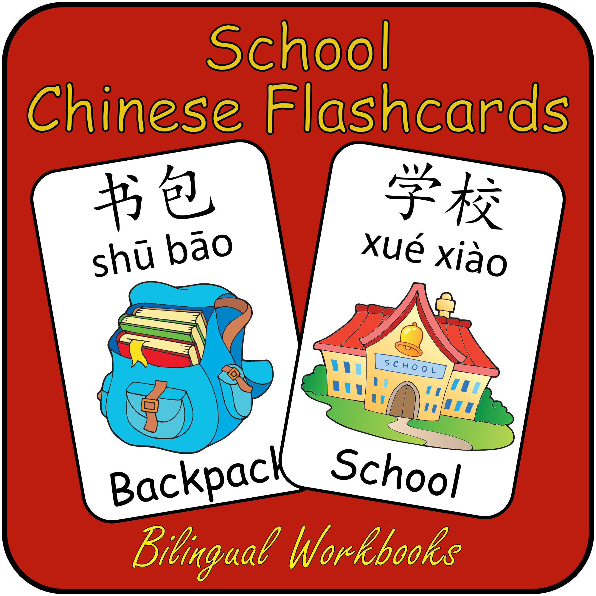 Mandarin Chinese First Words Flashcards - School flash cards with ...