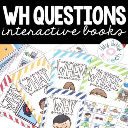WH Question Interactive Teaching Books for Speech Therapy (Printable ...
