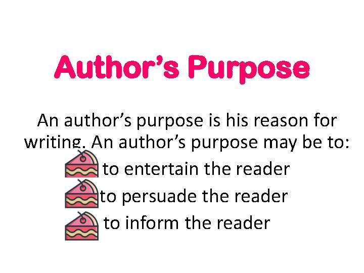 Author's Purpose Activities and writing prompts - Classful